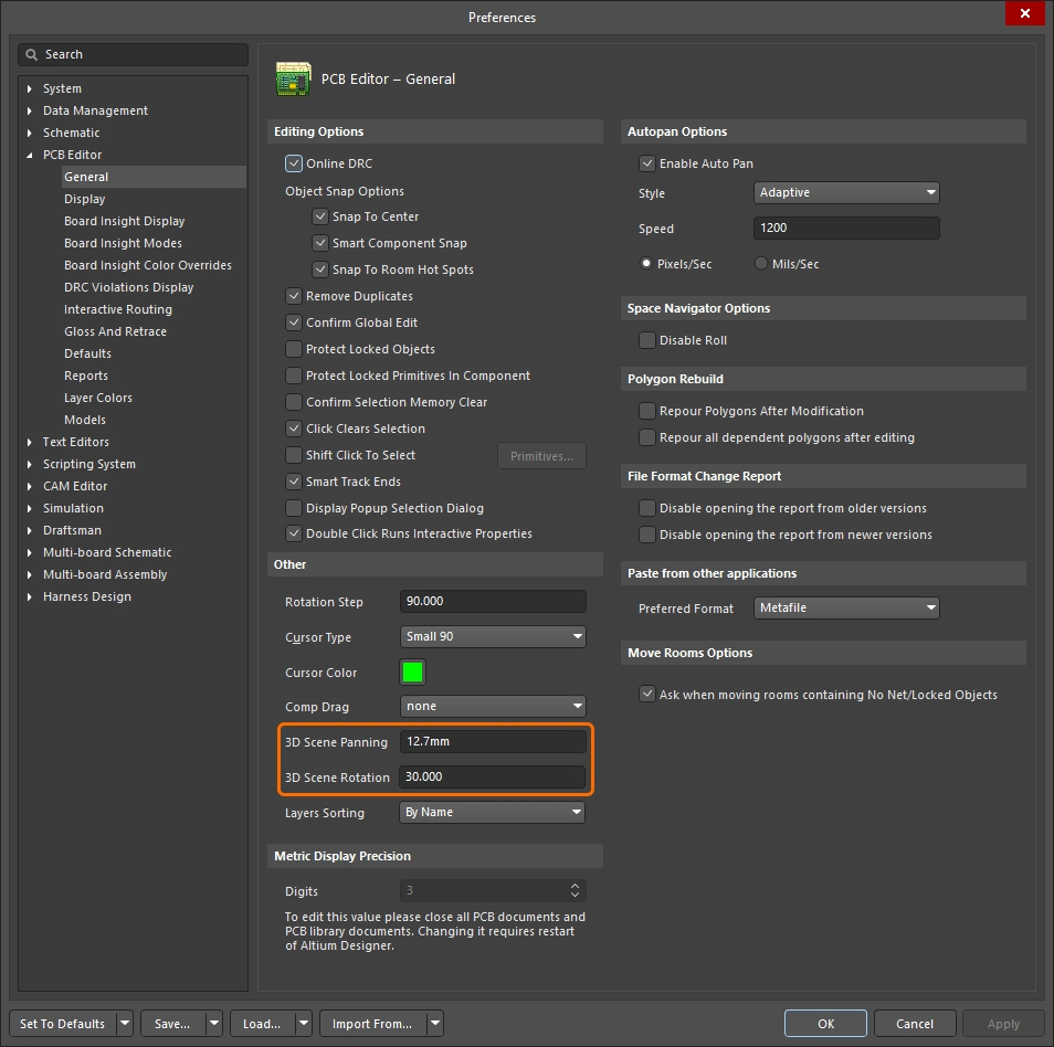 Controlling the 3D View | Altium Designer 25 Technical Documentation