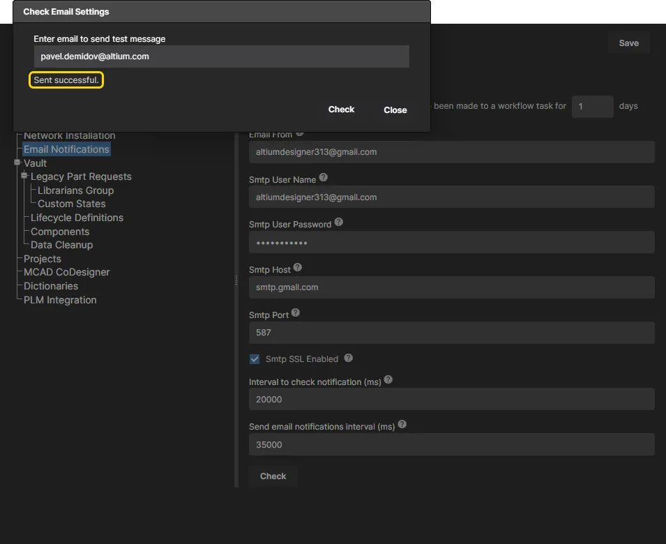 Configuring Email Notifications | Altium On-Prem Enterprise Server 7.2 ... Configuring Email Notifications | Altium On-Prem Enterprise Server 7.2 ...