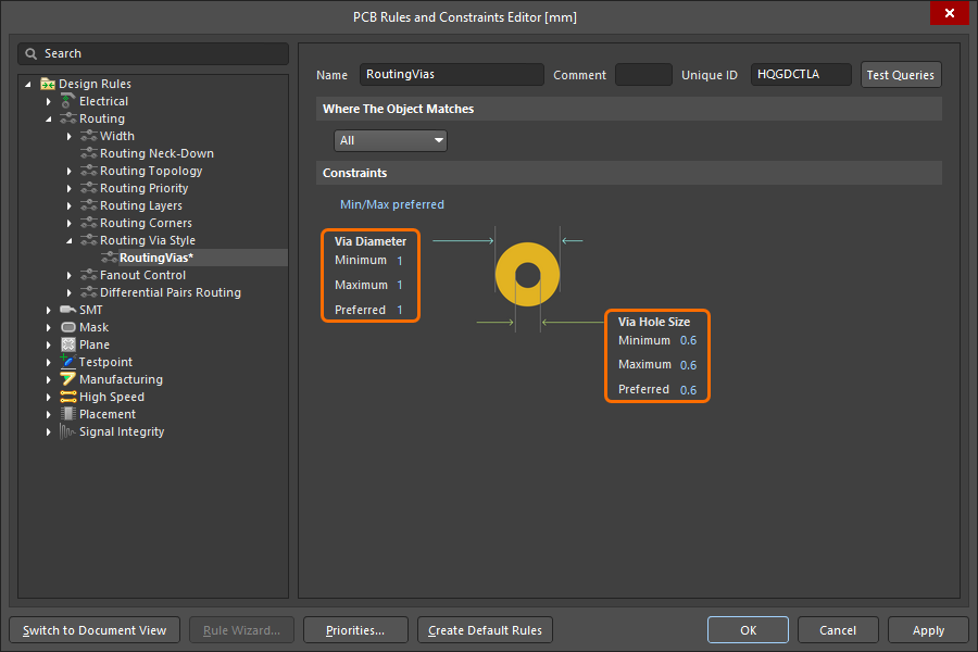 设置设计规则 | Altium Designer 25 技术文档