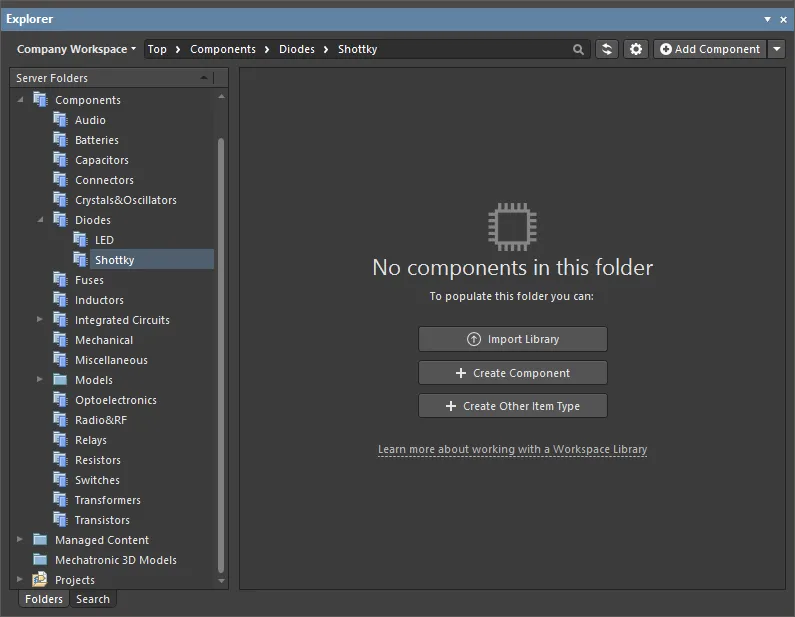 Working with Component Folders and Items | Altium Designer 25 Technical Documentation